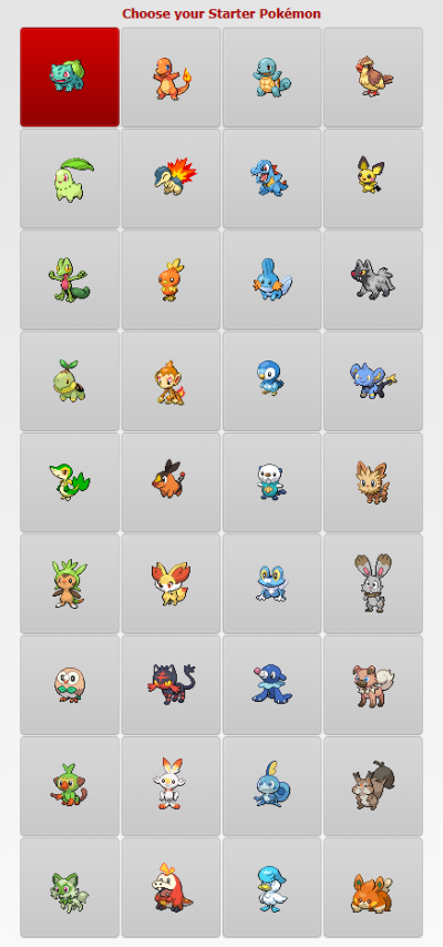 Starter Pokémon - Pokémon Vortex Wiki