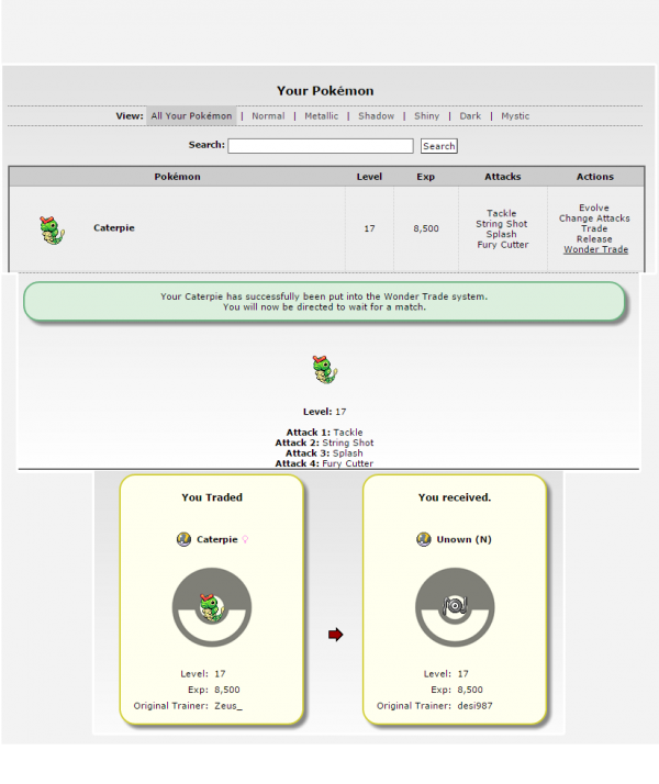 Wonder Trade - Pokémon Vortex Wiki